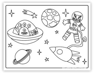 39 Space Coloring Pages (Free PDF Printables) - Simply Love Coloring