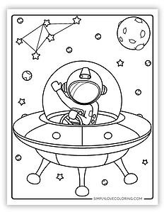 39 Space Coloring Pages (Free PDF Printables) - Simply Love Coloring
