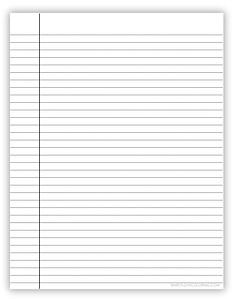 College Ruled Paper Printable (Free PDF Download) - Simply Love Coloring