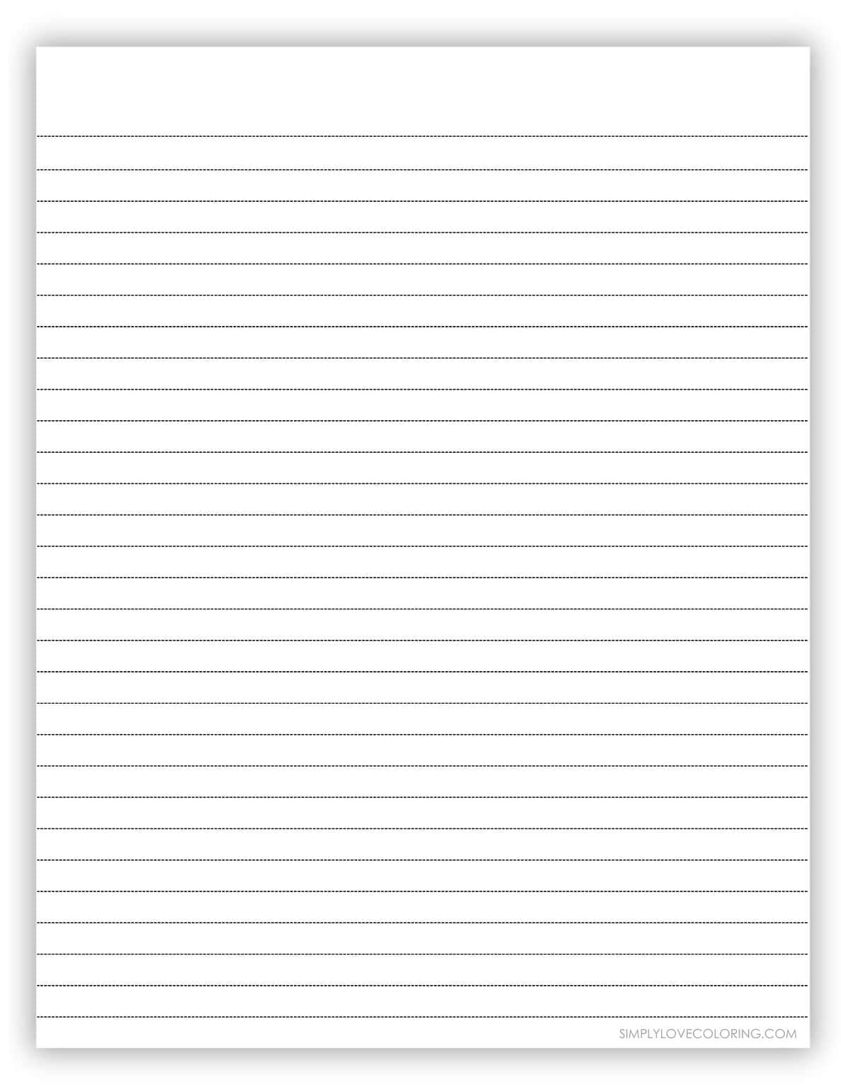 College Ruled Paper Printable (Free PDF Download) - Simply Love Coloring