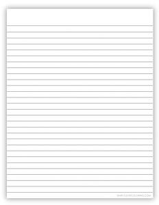Printable Wide Ruled Paper (Free PDF Download) - Simply Love Coloring