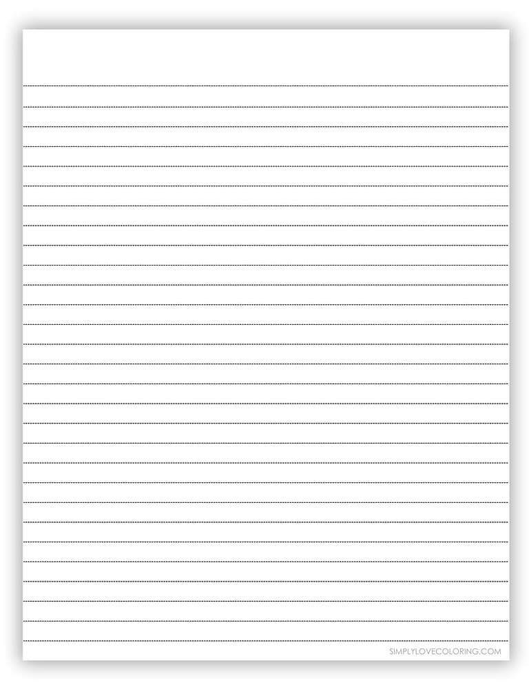 Printable Wide Ruled Paper (Free PDF Download) - Simply Love Coloring