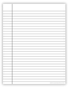 Printable Wide Ruled Paper (Free PDF Download) - Simply Love Coloring