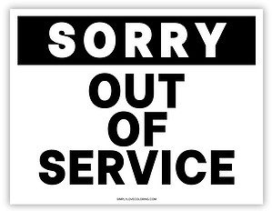 Out of Service Printable Sign (Free PDF Download) - Simply Love Coloring