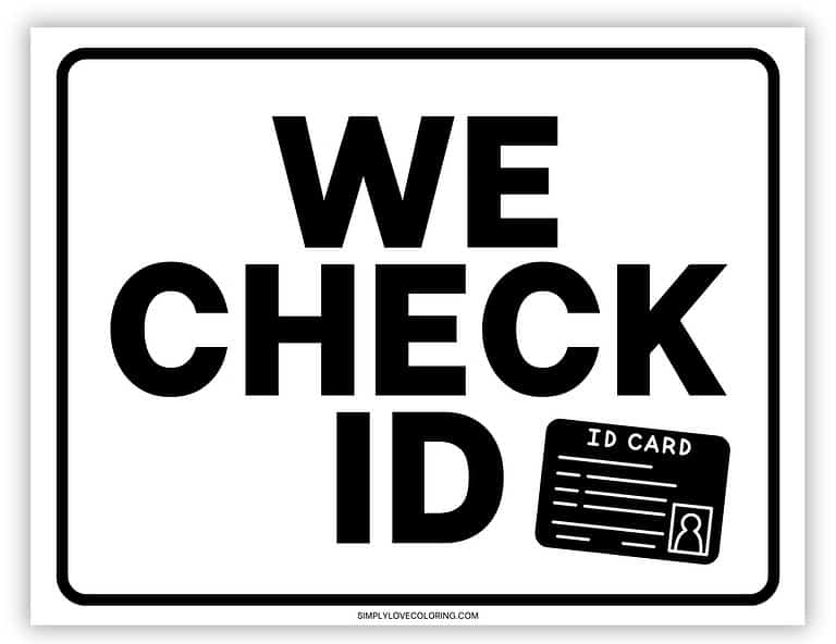 30 We ID Sign Printables (Free PDF Download) - Simply Love Coloring