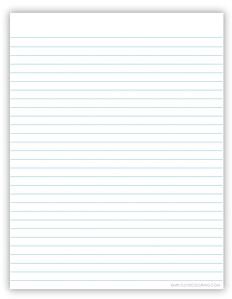 Printable Wide Ruled Paper (Free PDF Download) - Simply Love Coloring