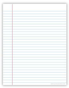 Printable Wide Ruled Paper (Free PDF Download) - Simply Love Coloring