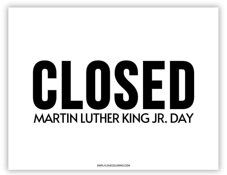 Closed Sign Printable (Free PDF Download) - Simply Love Coloring