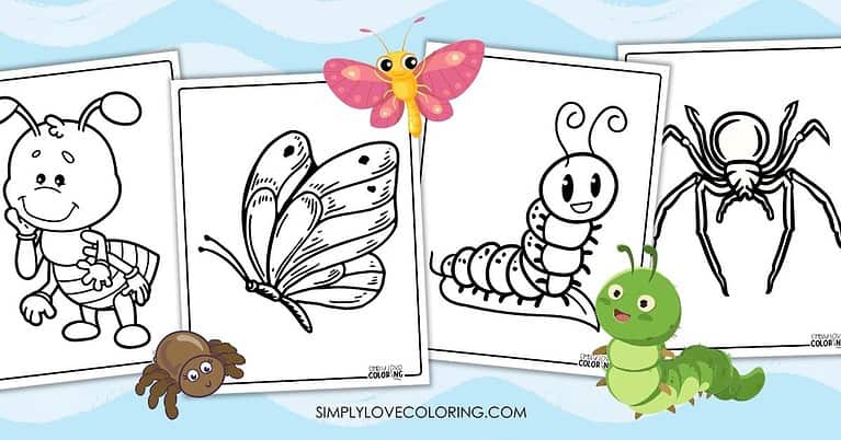 88 Cool Insects Coloring Pages (Free PDF Printables) - Simply Love Coloring