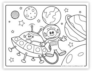 39 Space Coloring Pages (Free PDF Printables) - Simply Love Coloring