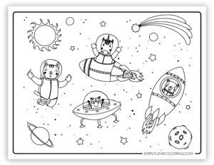 39 Space Coloring Pages (Free PDF Printables) - Simply Love Coloring