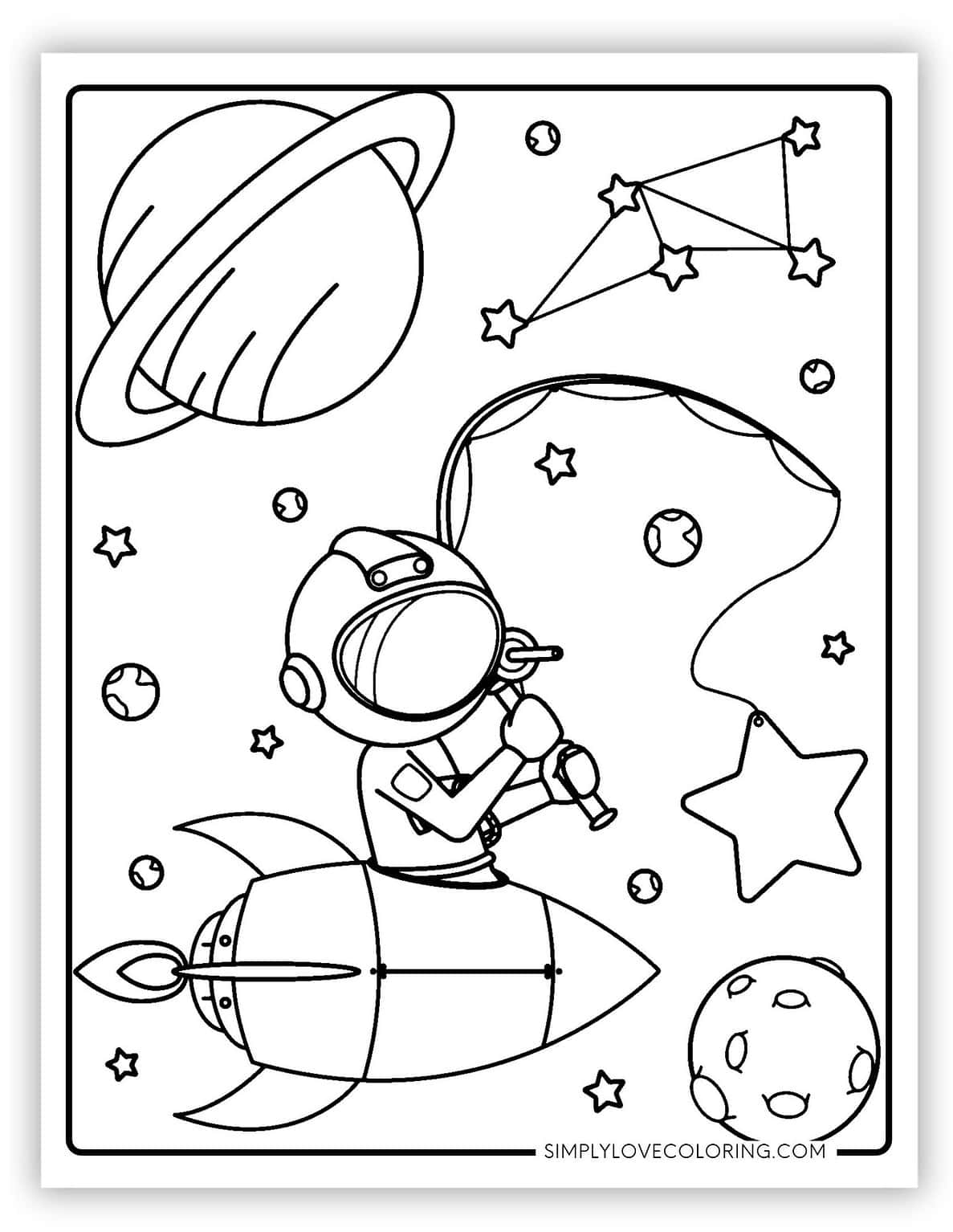 39 Space Coloring Pages (Free PDF Printables) - Simply Love Coloring
