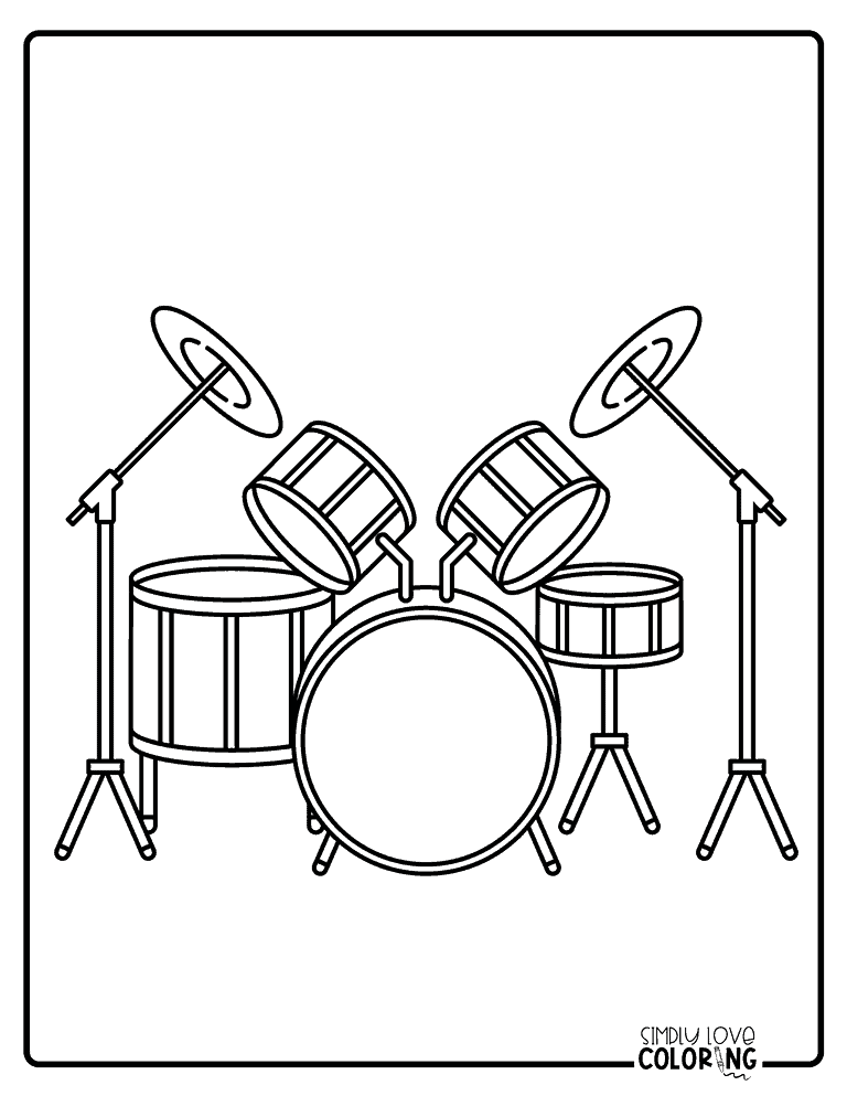 Beautiful Music Coloring Pages (Free PDF Printables) - Simply Love Coloring