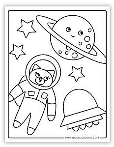 39 Space Coloring Pages (Free PDF Printables) - Simply Love Coloring