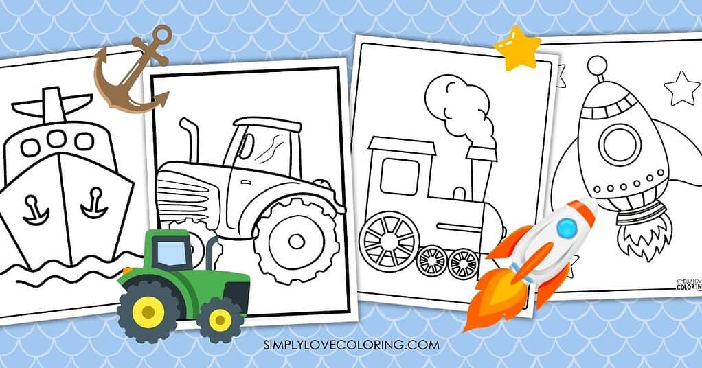 25 Fun Transportation Coloring Pages (Free PDF Printables) - Simply ...
