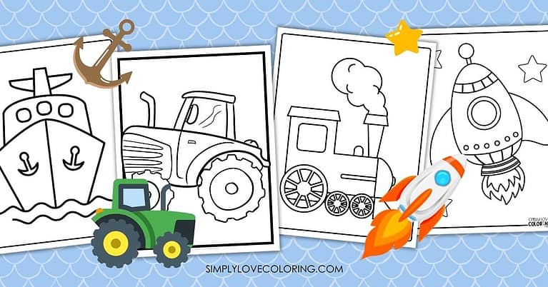 25 Fun Transportation Coloring Pages (Free PDF Printables) - Simply ...