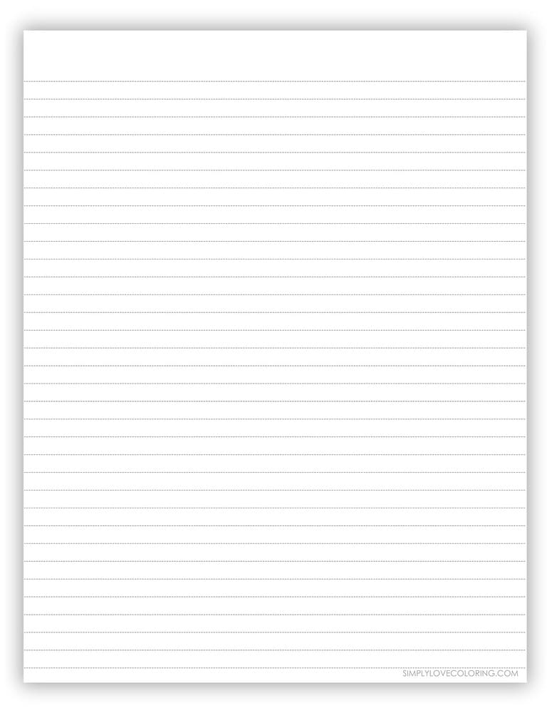 College Ruled Paper Printable (Free PDF Download) - Simply Love Coloring