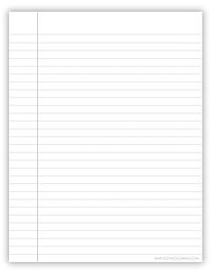Printable Wide Ruled Paper (Free PDF Download) - Simply Love Coloring