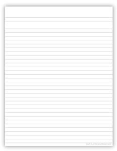 College Ruled Paper Printable (Free PDF Download) - Simply Love Coloring
