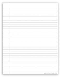 College Ruled Paper Printable (Free PDF Download) - Simply Love Coloring