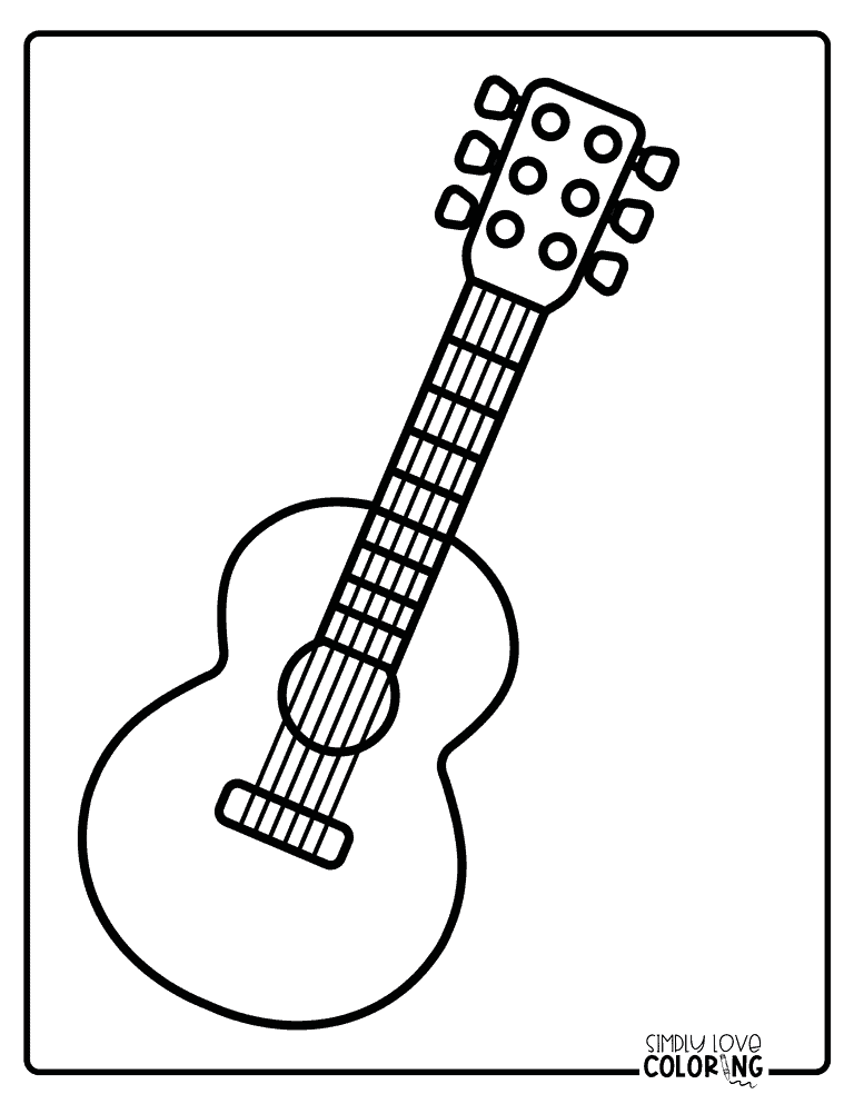 Beautiful Music Coloring Pages (Free PDF Printables) - Simply Love Coloring