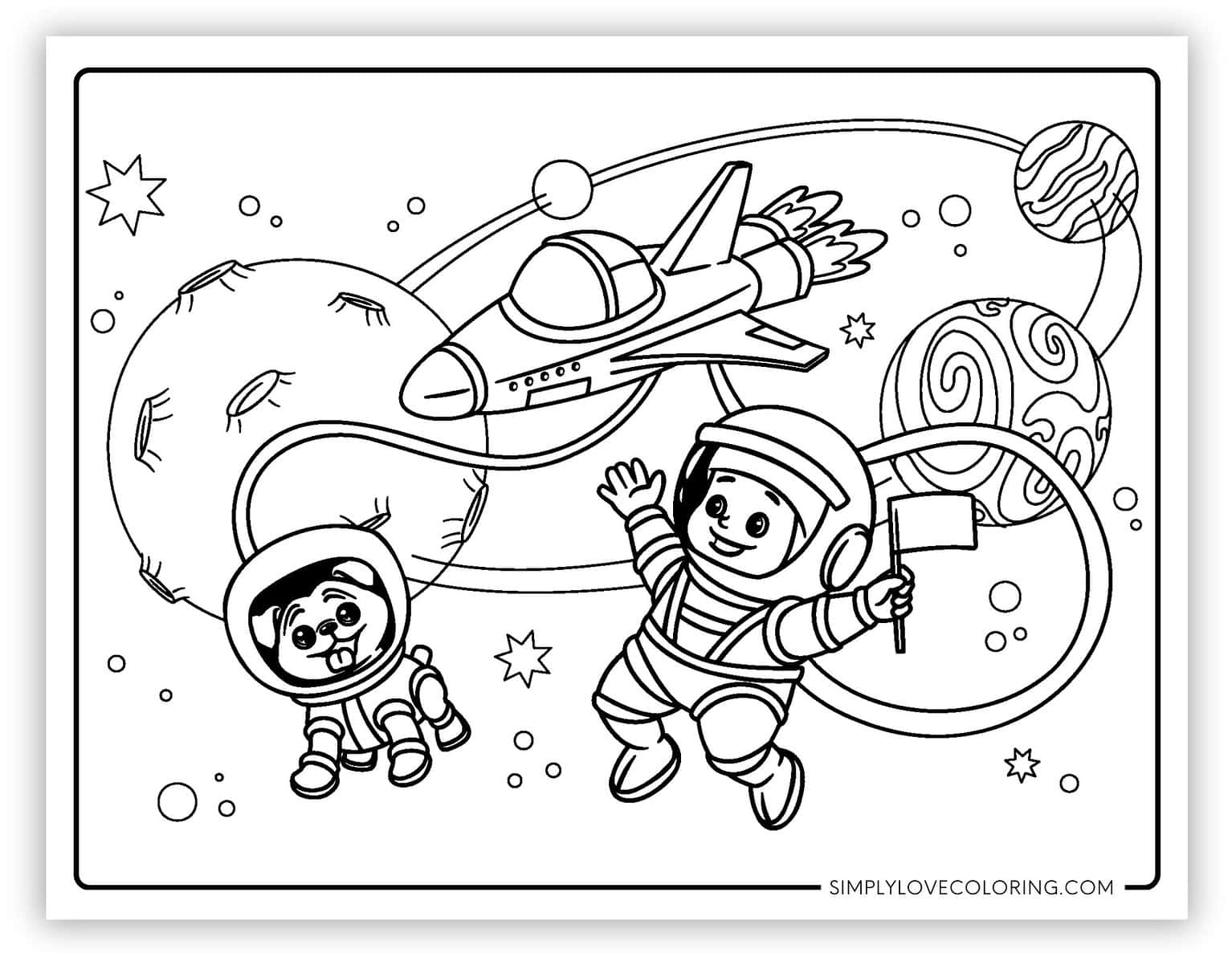 39 Space Coloring Pages (Free PDF Printables) - Simply Love Coloring