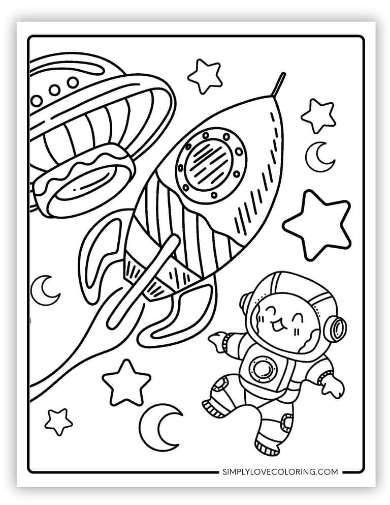 39 Space Coloring Pages (Free PDF Printables) - Simply Love Coloring