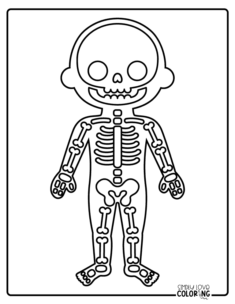 Human Body Coloring Pages (Free PDF Printables) - Simply Love Coloring