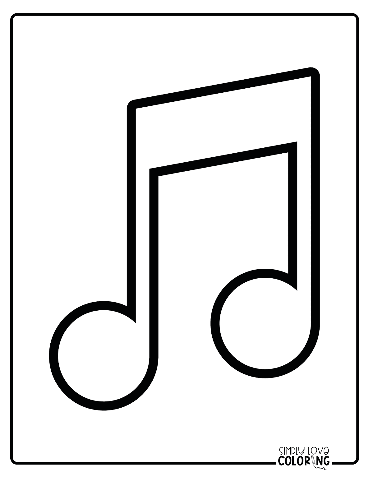 Beautiful Music Coloring Pages (Free PDF Printables) - Simply Love Coloring