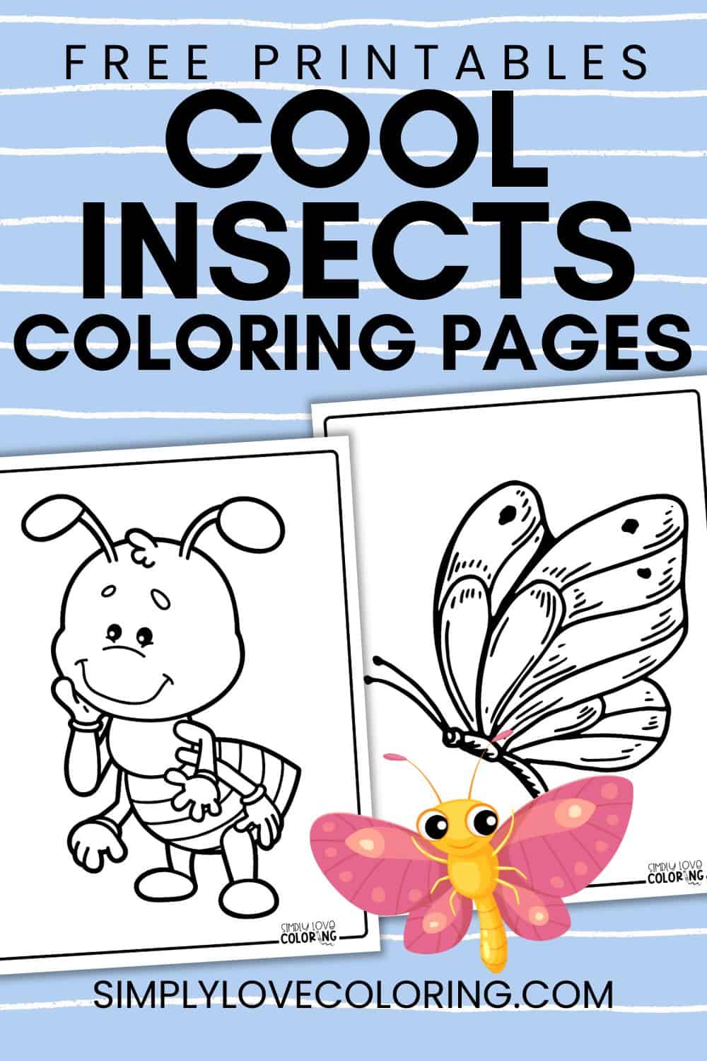 88 Cool Insects Coloring Pages (Free PDF Printables) - Simply Love Coloring
