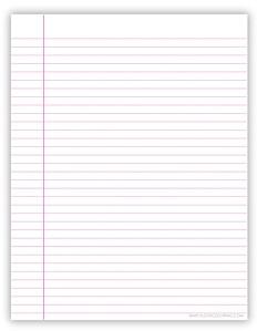 College Ruled Paper Printable (Free PDF Download) - Simply Love Coloring