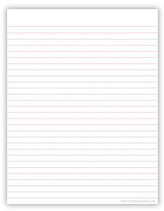 Printable Wide Ruled Paper (Free PDF Download) - Simply Love Coloring