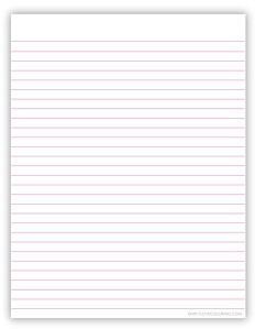 Printable Wide Ruled Paper (Free PDF Download) - Simply Love Coloring