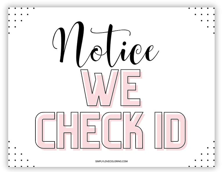 30 We ID Sign Printables (Free PDF Download) - Simply Love Coloring