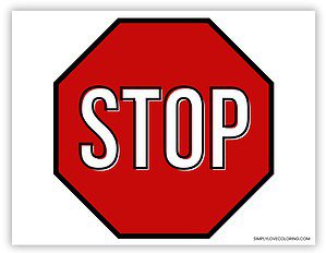 Printable Stop Sign (Free PDF Download) - Simply Love Coloring