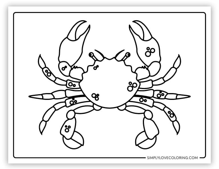 36 Crab Coloring Pages (Free PDF Printables) - Simply Love Coloring
