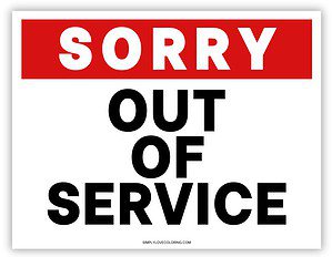 Out of Service Printable Sign (Free PDF Download) - Simply Love Coloring