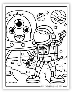 39 Space Coloring Pages (Free PDF Printables) - Simply Love Coloring