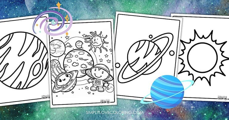 39 Space Coloring Pages (Free PDF Printables) - Simply Love Coloring