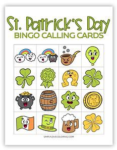 St. Patrick's Day Bingo (Free PDF Printables) - Simply Love Coloring