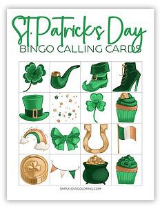 St. Patrick's Day Bingo (Free PDF Printables) - Simply Love Coloring