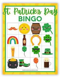 St. Patrick's Day Bingo (Free PDF Printables) - Simply Love Coloring