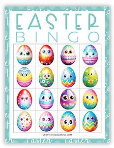 Easter Bingo (Free PDF Printables) - Simply Love Coloring