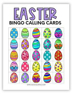 Easter Bingo (Free PDF Printables) - Simply Love Coloring