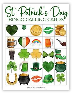 St. Patrick's Day Bingo (Free PDF Printables) - Simply Love Coloring