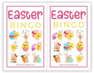 Easter Bingo (Free PDF Printables) - Simply Love Coloring