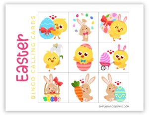Easter Bingo (Free PDF Printables) - Simply Love Coloring