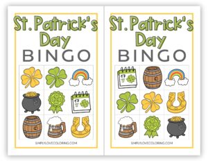 St. Patrick's Day Bingo (Free PDF Printables) - Simply Love Coloring