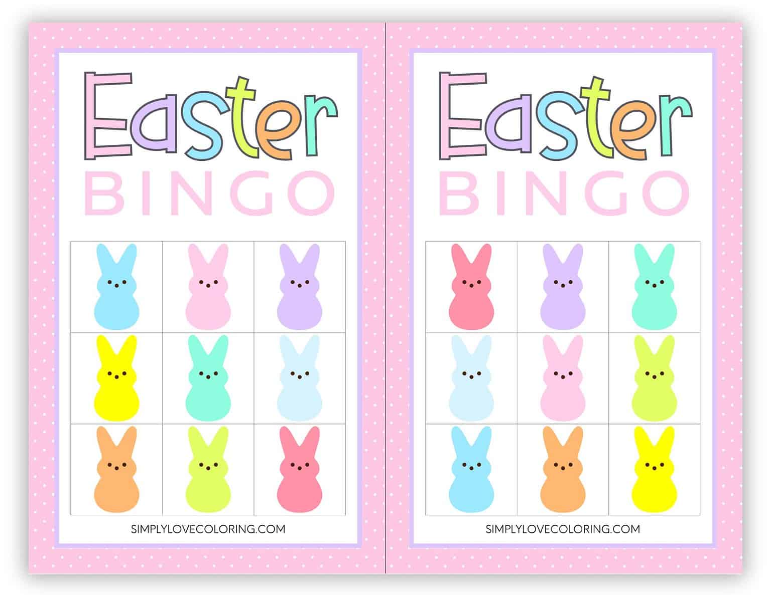 Easter Bingo (Free PDF Printables) - Simply Love Coloring