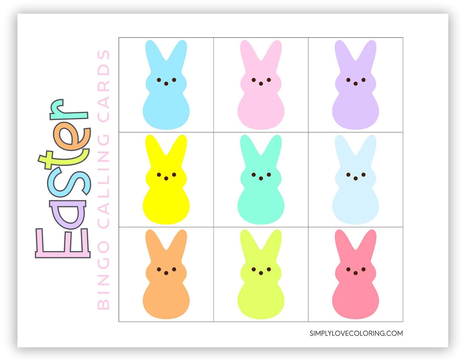 Easter Bingo (Free PDF Printables) - Simply Love Coloring